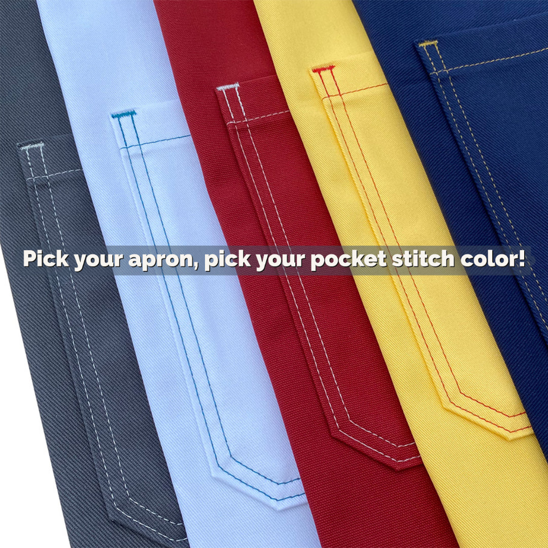 Pick your apron, pick your pocket stitch color — CHEFtog